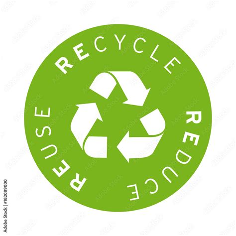 Logo Sticker Recycle Stock Vektor Adobe Stock