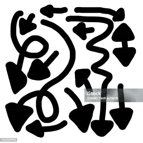 낙서 디자인 요소 흰색 배경에 격리된 손으로 그린 화살표 벡터 그림입니다 개념에 대한 스톡 벡터 아트 및 기타 이미지 개념