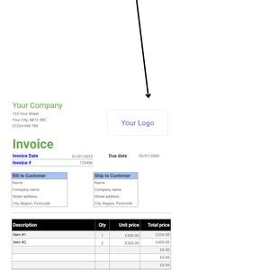 Buy Invoice Template Business Invoice Editable Template Printable Invoice Template Invoice