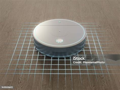 Penyedot Debu Robot Atau Sensor Tampilan Penyapu Pada Area Kerja Foto