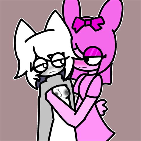 Rule 34 Blush Breasts Cat Ears Censores Grabbing Breast Lesbian Sex Nakky Draws Pinki Sprunki