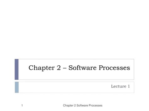 Ppt Chapter 2 Software Processes Powerpoint Presentation Free
