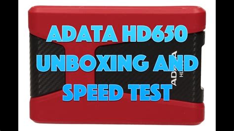 ADATA HD650 Hard Drive Unboxing and Speed Test - YouTube