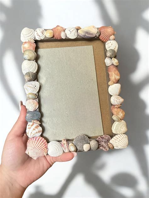 Sea Shell Picure Frame Keepsakes Personalized Or Random Coastal Home