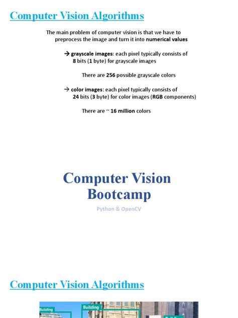 Computer Vision Bootcamp Pdf