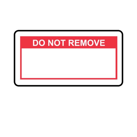 Buy Do Not Remove Labels In Red