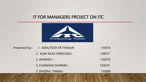 B4 Itc Ppt 1 1 Pptx