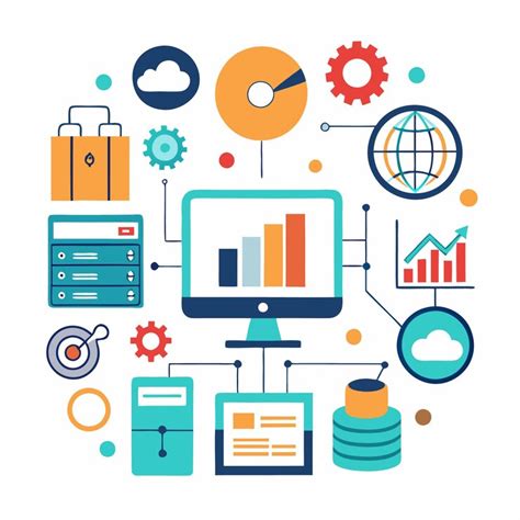Illustration Of Data Analytics And Cloud Computing Premium Ai Generated Vector