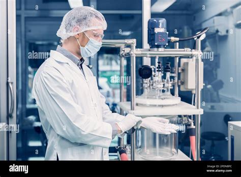 Scientist Man Working Cannabis Cbd Oil Extraction For Medical Science