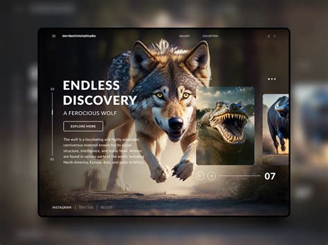 unique hero page ui design on behance