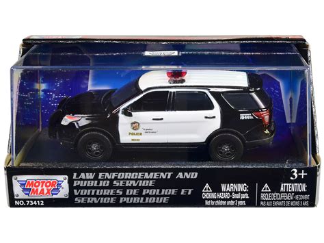 Diecast 2015 Ford Police Interceptor Utility Black And White Lapd Los