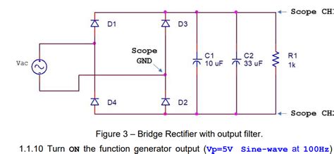 [solved] calculate the output ripple voltage of the bridge