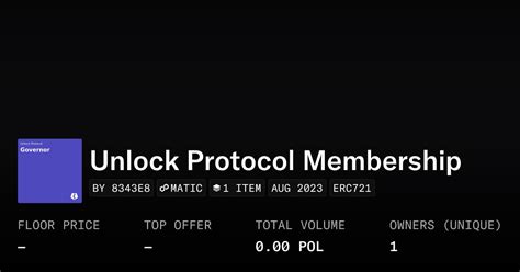 Unlock Protocol Membership Collection Opensea