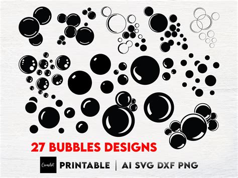 Bubbles Bundle Svg Png Eps Dxf  Pdf Bubble Svg Bubble Etsy
