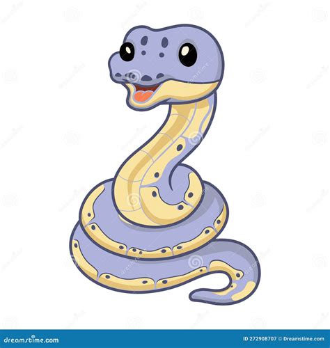 Cute Killer Clown Ball Python Cartoon Stock Vector Illustration Of
