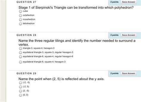 Solved Stage Of Sierpinski S Triangle Can Be Transformed Chegg