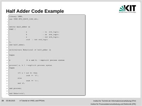 Pdf Data Analysis In Hardware A Tutorial On Vhdl And · Example Full Adder Fpga Design Flow