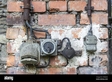 Old DDR Electrical Installation Power Socket Made Of Metal Stock Photo Alamy