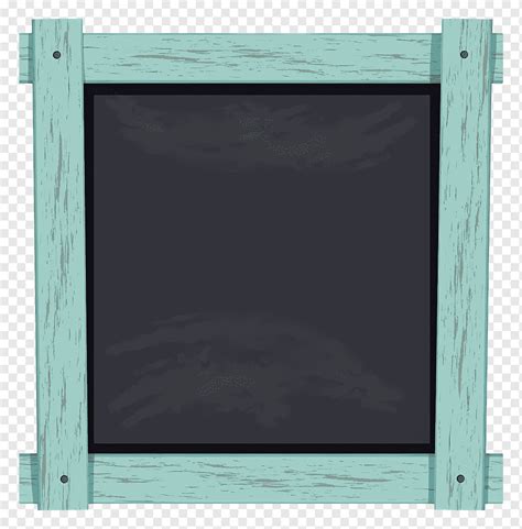 녹색 칠판 표면 나무 프레임을 가진 직사각형 나무 프레임 Png Pngwing
