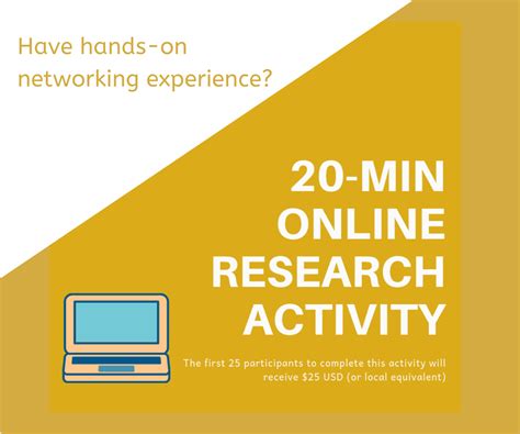 Networking Professionals Participate In Our 20 Min Online Research
