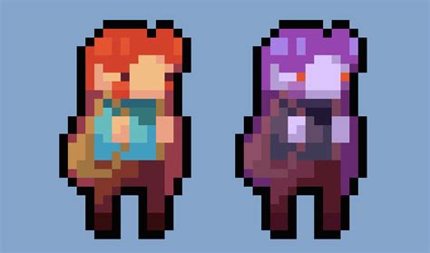 Pixel Art From Celeste Video Game Characters Madeline