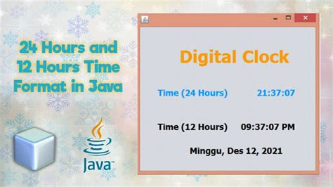 Clock In Java 24 Hours And 12 Hours Time Format Youtube