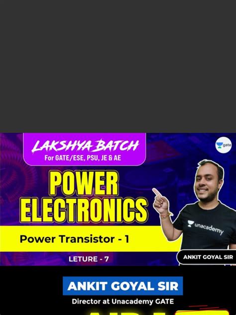 Lecture 7 Power Transistors Part 01 Pdf