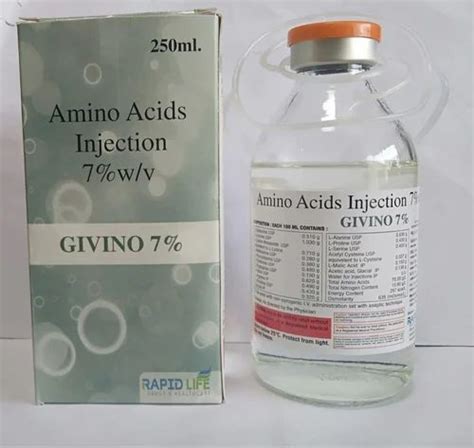 Amino Acids Injection Packaging Size 250 Ml At ₹ 980bottle In Rangareddy Id 2853344231597