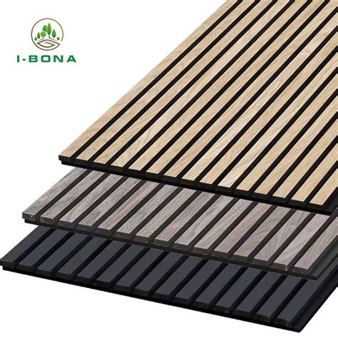 Polyester Fiber Board Grille Acoustic Material Mdf Wood Color Wall