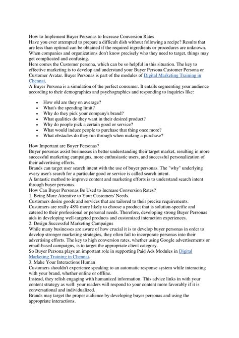 Ppt How To Implement Buyer Personas To Increase Conversion Rates