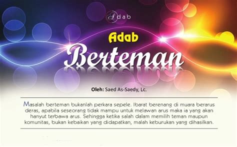 Adab Berteman Yayasan Al Sofwa