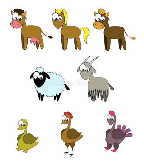 Farm Animals Cartoon Stock Vector Illustration Of Agriculture 28115598