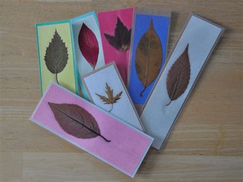 Diy Pressed Leaf Bookmarks Indie Crafts