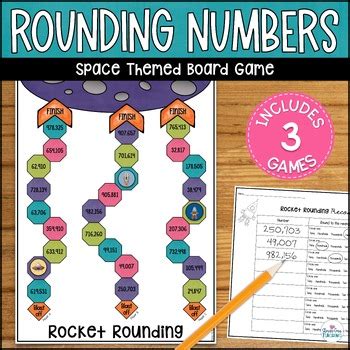 Rounding Whole Numbers Game Space Themed By Stress Free Teaching