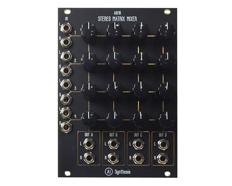 AI Synthesis AI018 Full DiY Kit Stereo Matrix Mixer Black Reverb