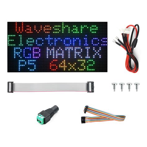 Waveshare RGB Full Color LED Matrix Panel Mm Pitch Pixels Adjustable Brightness