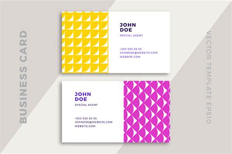 현대적인 창조적 인 명함 수평 템플릿 기하학적 패턴의 트렌디 한 기업 문구 모형 샘플 텍스트가있는 간단한 벡터 편집 가능한 배경 Eps10 0명에 대한 스톡 벡터 아트 및