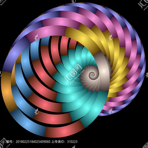 五彩立体图案 花纹线条边框 设计素材 设计模板 汇图网www huitu