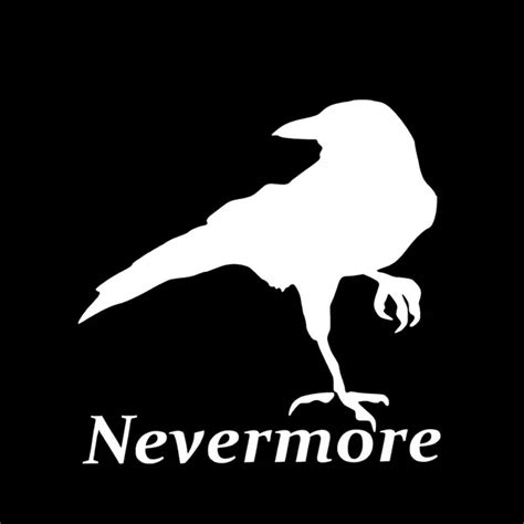 THE RAVEN NEVERMORE VINYL DECAL CAR WINDOW BUMPER STICKER EDGAR ALLAN