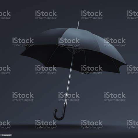 어두운 배경에 고립 된 현실적인 검은 우산 3d 렌더링 공간을 복사합니다 빈 공간입니다 0명에 대한 스톡 사진 및 기타 이미지 Istock