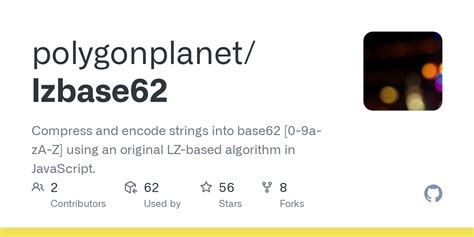github polygonplanet lzbase62 compress and encode strings into