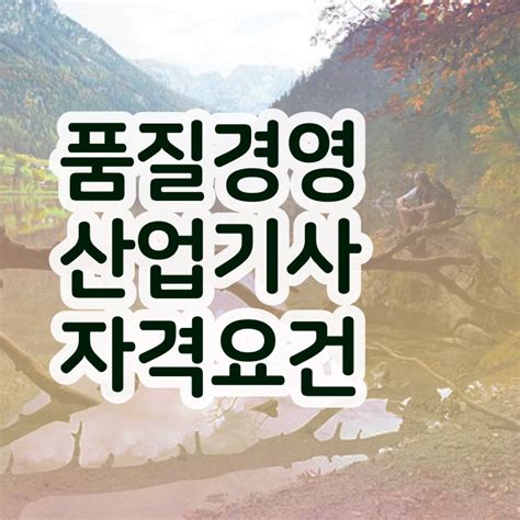 품질경영산업기사 실기 품질경영산업기사 시험응시자격 인강으로 단기간에 끝낸 과정 네이버 블로그