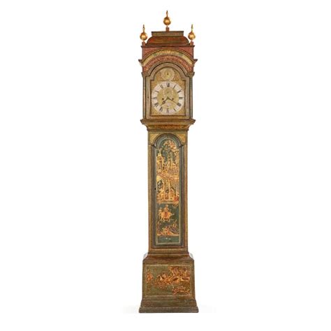 A George Iii Chinoiserie Decorated Tall Case Clockthomas Hally London