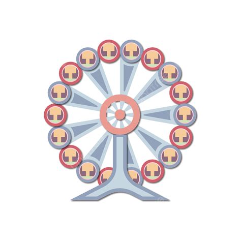 관람차 벡터 일러스트 플랫 바람 놀이터 장비 회전하다 로맨틱 작고 신선한 Png 일러스트 및 벡터 에 대한 무료 다운로드