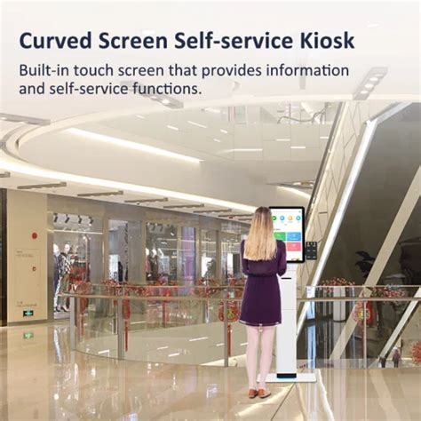 Free Standing 23 6 Inch Capacitive Touch Screen Terminal Machine Card