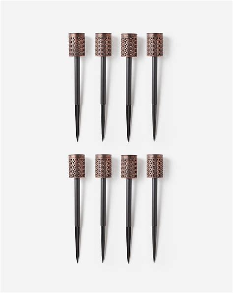 8 Moroccan Solar Stake Lights Home Essentials