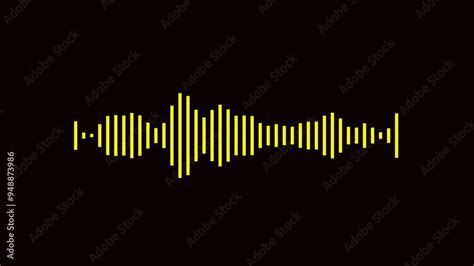 Purple Sound Wave Animated In Black Background White Audio Waveform