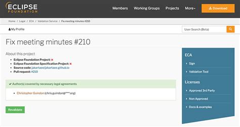 Eclipse Foundation Contributor Validation Service