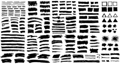 Premium Vector Brush Strokes Vector Set Of Rectangle Square