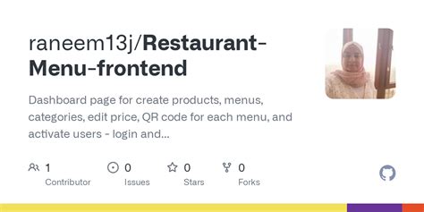 Github Raneem13jrestaurant Menu Frontend Dashboard Page For Create Products Menus